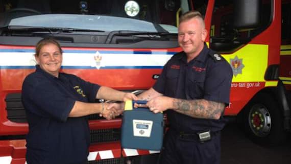 Fire and Rescue Service donates defibrillators | chepstowbeacon.co.uk